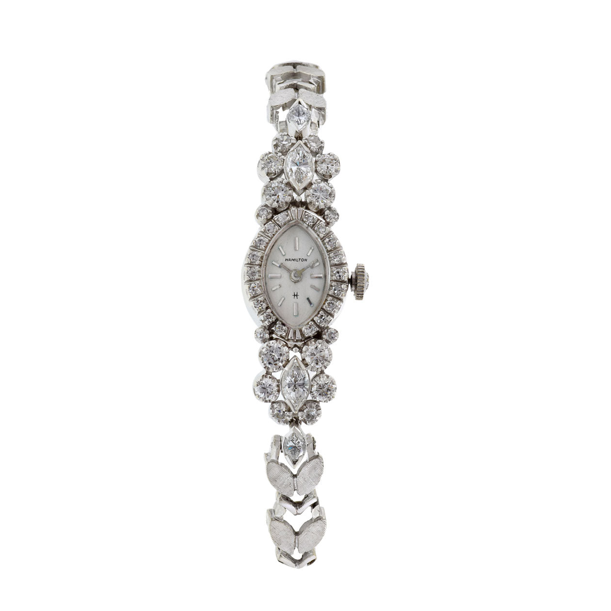 Hamilton 1960'S Cocktail Watch 14K White Gold and Diamonds – Louis ...