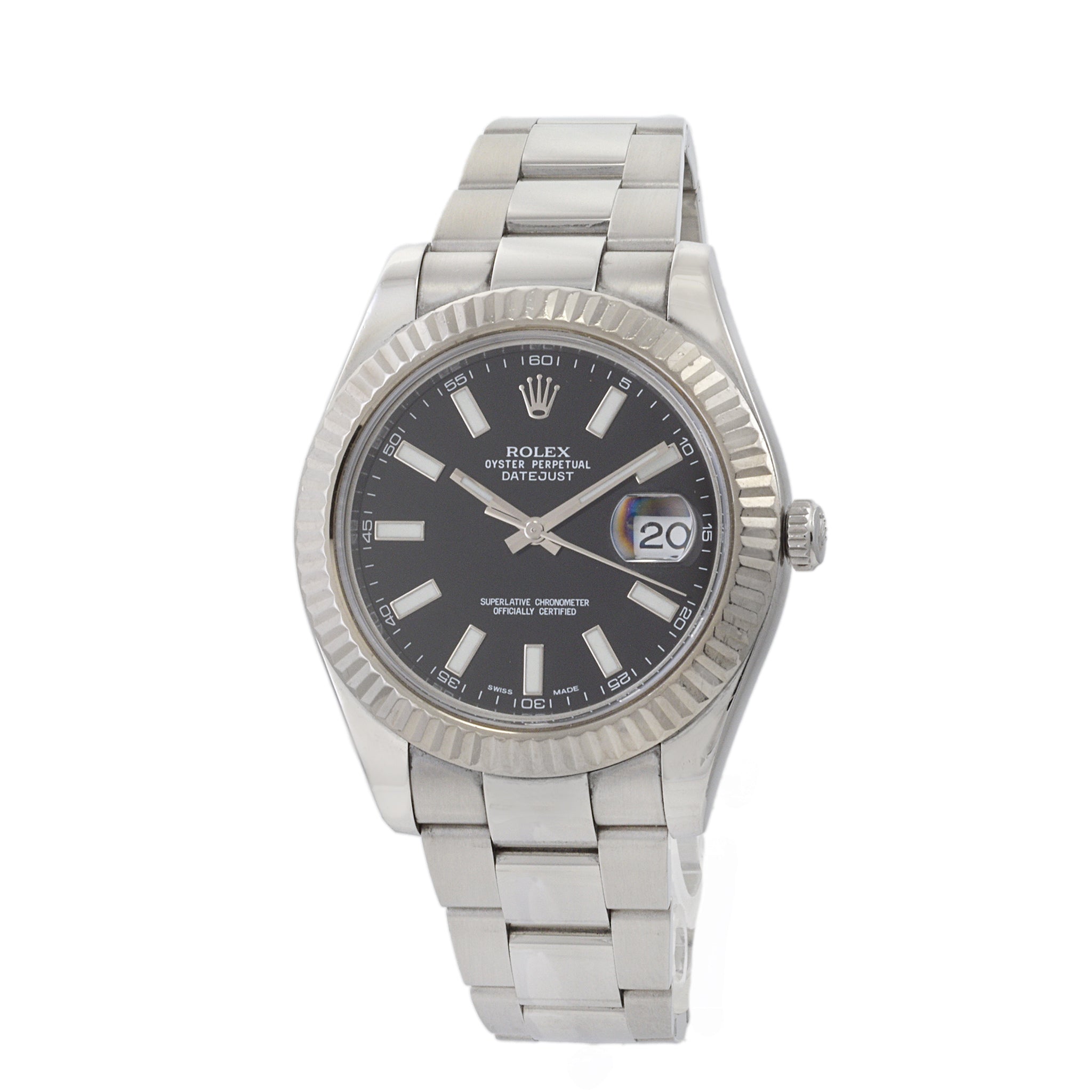 Rolex Ref. 116334 41mm Datejust Stainless Steel and 18K White Gold ...